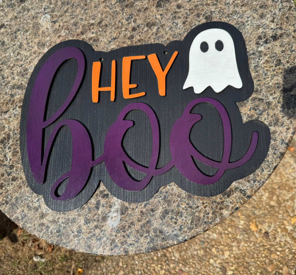 Hey Boo Ghost Door Sign - KKB Shops